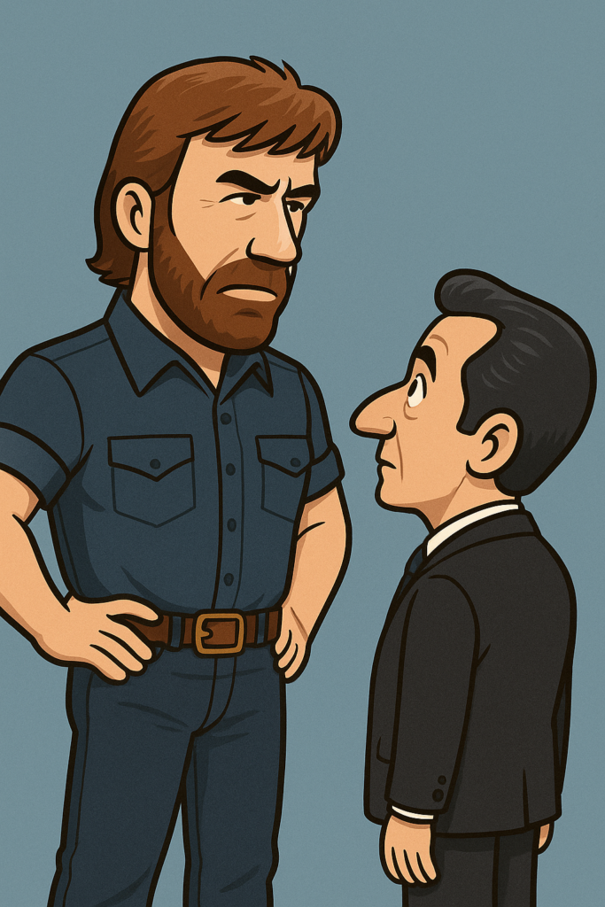 Chuck Norris ne sait pas à quoi ressemble Nicolas Sarkozy. Parce que ...